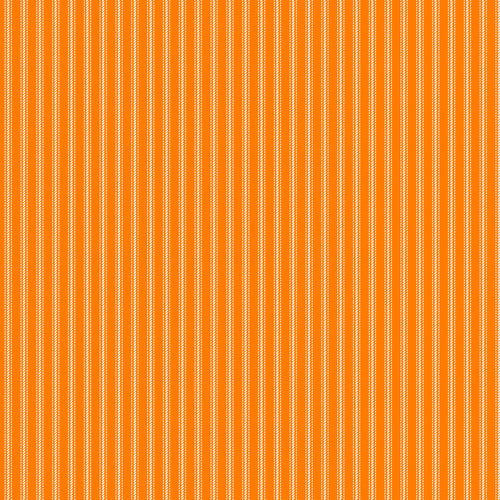 Orange / White Ticking Stripe - Stitchin Housewifes Stripe - 50 cm ...