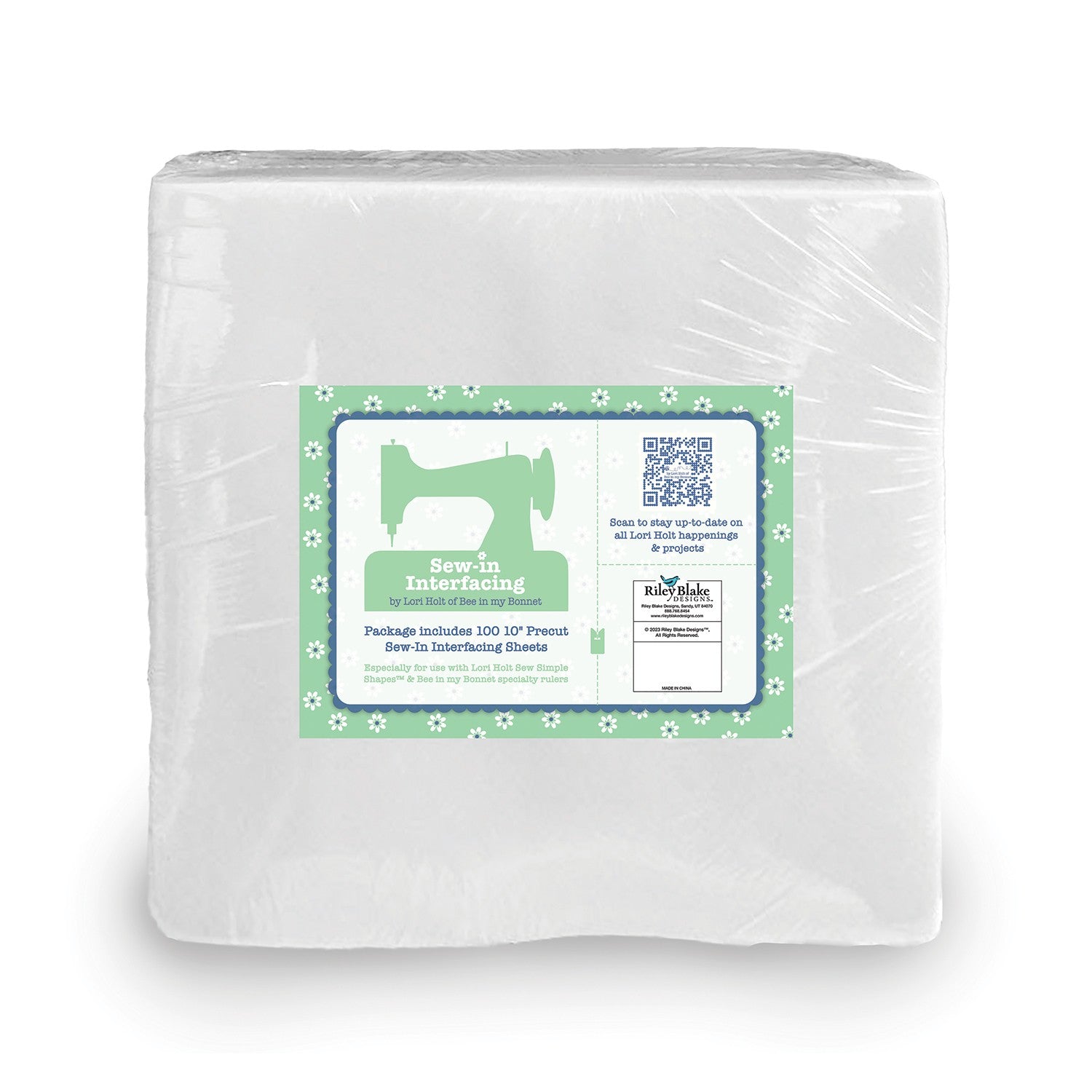 Sew in Interfacing pack 10x10 inch (100) Lori Holt of Bee in my Bonnet ...