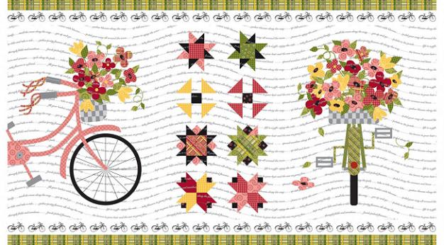 Petals & Pedals panel 60x110 cm - Jill Finlay – lapp-elisa.com